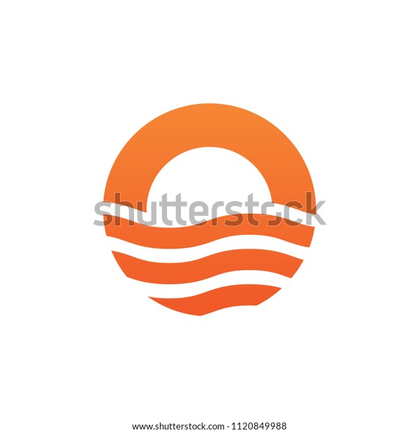 Wave Oasis Letter O Logo Design Stock Vector (Royalty Free) 1120849988 ...