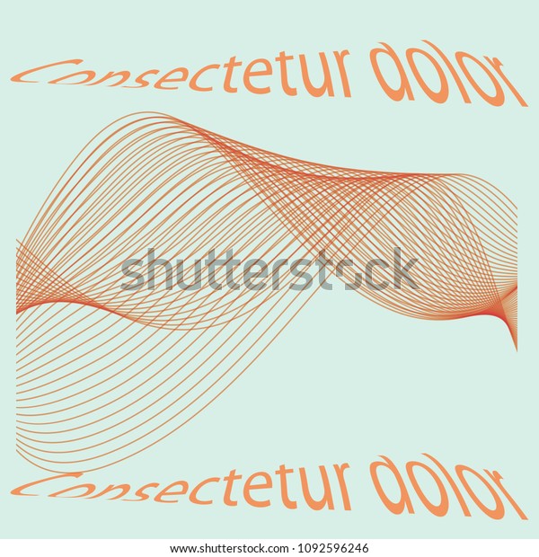 Wave Orange Light Abstract Patterns Text Stock Vector (Royalty Free ...