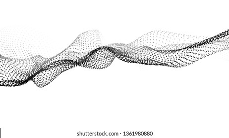Wave Particles Futuristic Point Wave Vector Stock Vector (Royalty Free ...