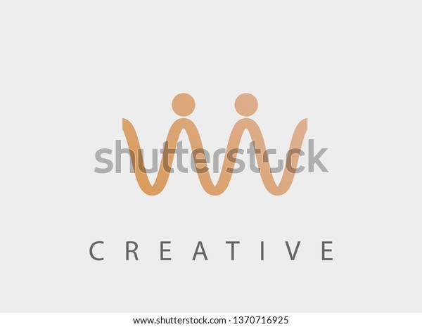 Wave People Logo Design Template Stock Vector (Royalty Free) 1370716925 ...