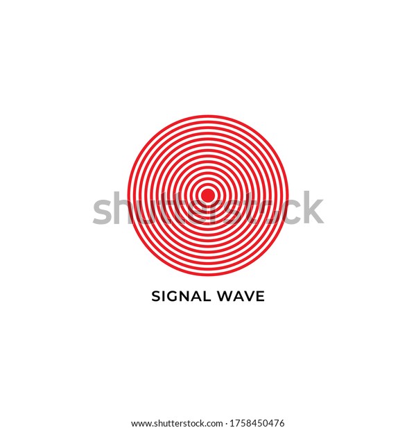 Wave Propagation Vector Illustration Isolated On Stock Vector (Royalty ...