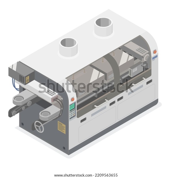 Wave Solder Machine Electronic Production Factory Stock Vector (Royalty ...