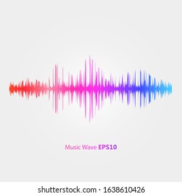 Wave Sound Neon Vector Background Music Stock Vector (Royalty Free ...
