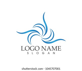 Wave Splash Logo Design Template Stock Vector (Royalty Free) 1045707001 ...