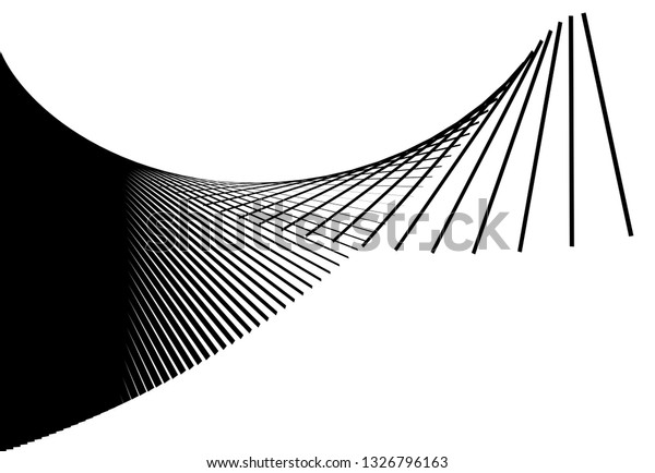 Wave Straight Lines Modern Black White: vector de stock (libre de ...