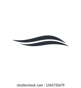 Wave Swoosh Logo Template Stock Vector (Royalty Free) 1342732697