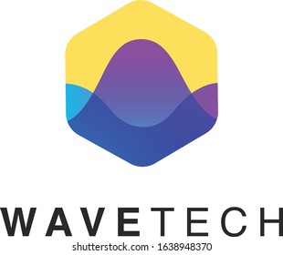 Wave Tech Logo Clean Modern Abstract Stock Vector (Royalty Free ...