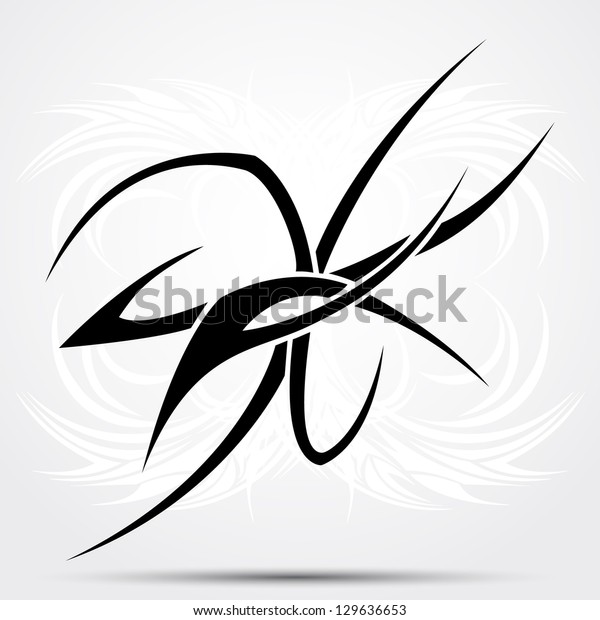 Wave Tribal Tattoo Stock Vector (Royalty Free) 129636653 | Shutterstock
