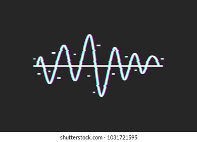Wave Vector Illustration Glitch Bug Fracture: vector de stock (libre de ...