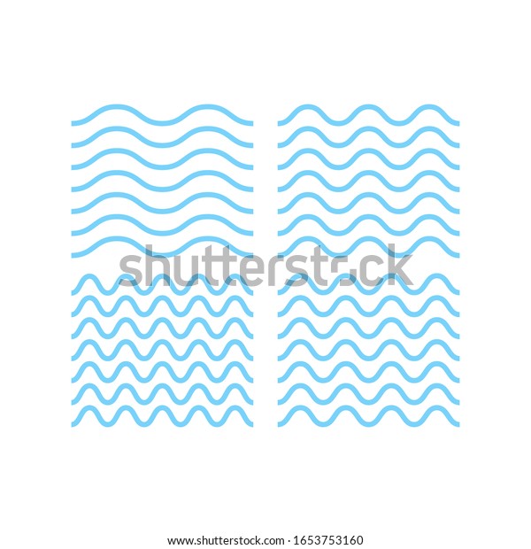 Wave Water Line Abstract White Background Stock Vector (Royalty Free ...