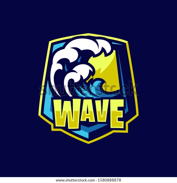 Waves Mascot Logo Design Esport Sport Stock Vector (Royalty Free ...