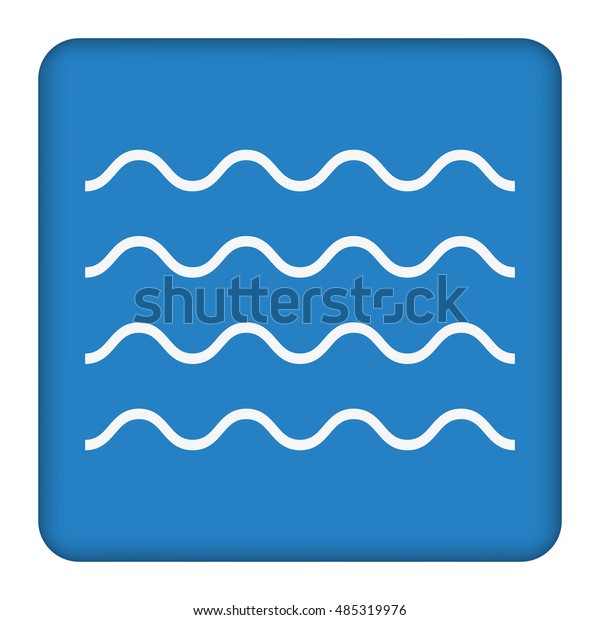 Waves Outline Icon Modern Minimal Flat Stock Vector (Royalty Free ...