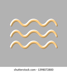 Waves Sign Illustration Emboss Effect Light Stock Vector (Royalty Free ...