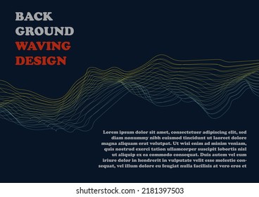 Waving Background Design Elegant Colour Stock Vector (Royalty Free ...
