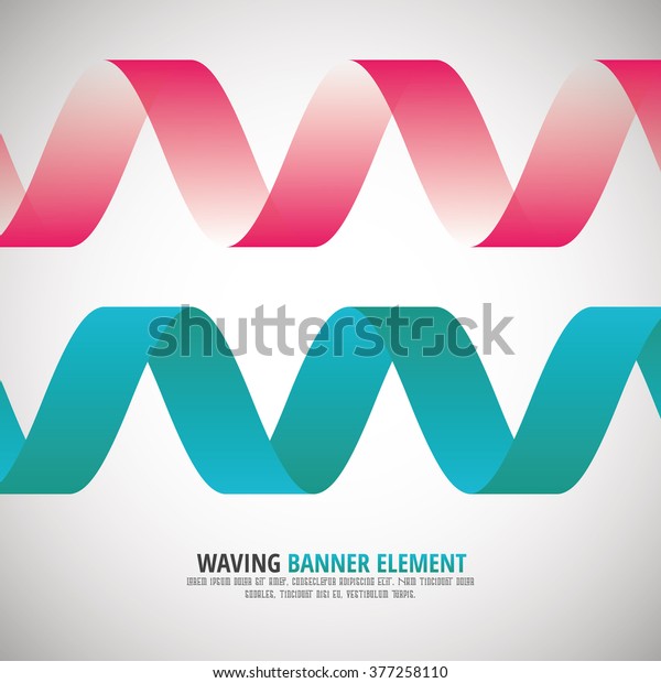 Waving Banners Ribbons Vector Matterial Design Stock Vector (Royalty ...