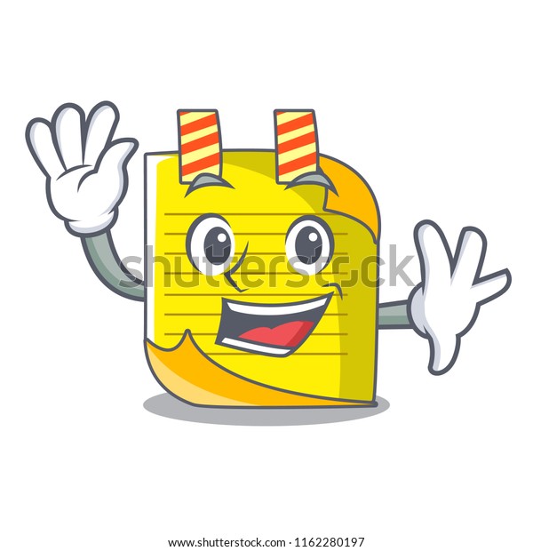 Waving Cartoon Note Paper Conceptual Idea Stock Vector (Royalty Free ...