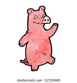 Waving Cartoon Pig Stock Vector (Royalty Free) 117229681 | Shutterstock