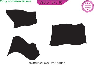 Waving Empty Flag Mock Vector Waving Stock Vector (Royalty Free ...