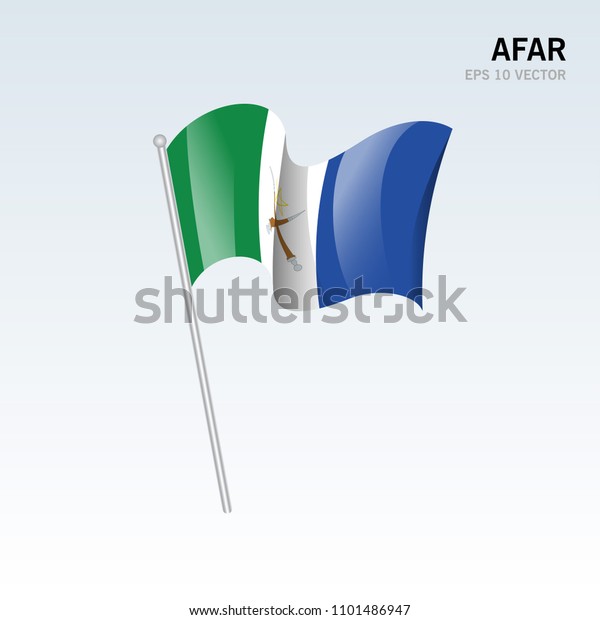 Waving Flag Afar Regional States Selfgoverning Stock Vector (Royalty ...