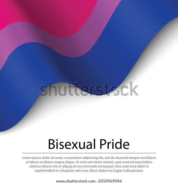 Waving Flag Bisexual Pride On White Stock Vector (Royalty Free ...