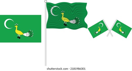 Waving Flag Ghaznavids Empire On White Stock Vector (Royalty Free ...