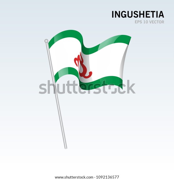 Waving Flag Ingushetia Stock Vector (Royalty Free) 1092136577 ...
