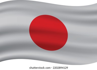 Waving Flag Japanvector Japan Flag Stock Vector (Royalty Free ...