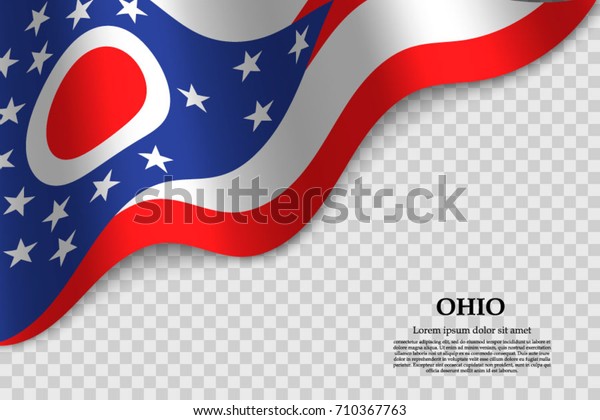 Waving Flag Ohio State Usa On Stock Vector (Royalty Free) 710367763 ...
