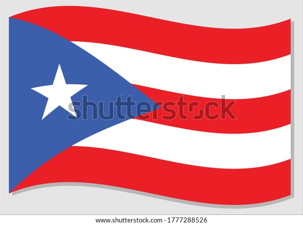 Waving Flag Puerto Rico Vector Graphic Stock Vector (Royalty Free ...