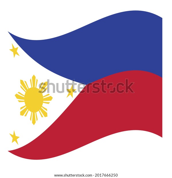 Waving Flag Republic Phillipines Vector Accurate Stock Vector (Royalty ...