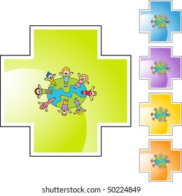 Waving Kids Stock Vector (Royalty Free) 50224849 | Shutterstock