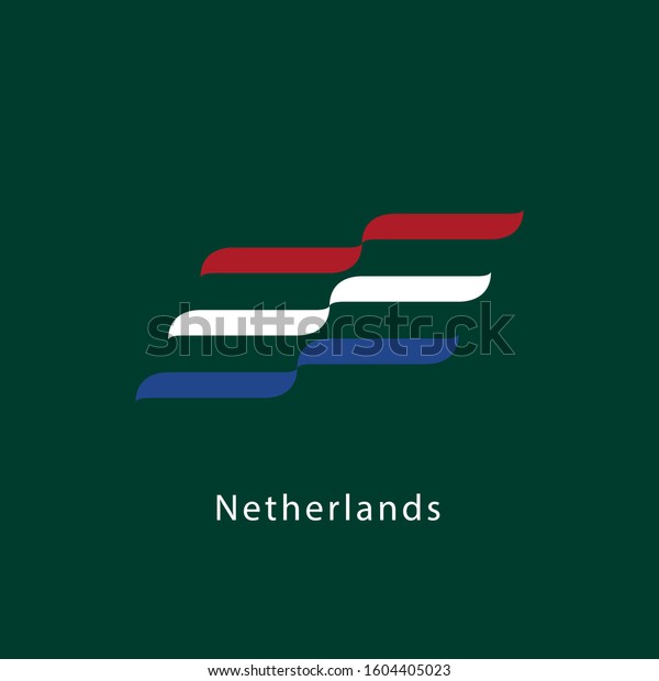 Waving Netherlands Flag Logo Vector Stock Vector (Royalty Free ...