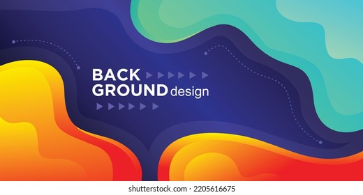Wavy Abstract Banner Background Design Vector Stock Vector (Royalty ...