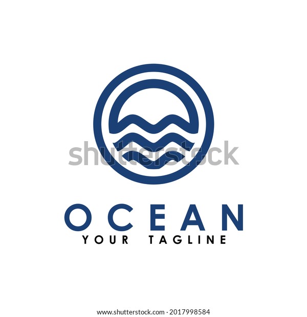 Wavy Blue Ocean Letter O Wave Stock Vector (Royalty Free) 2017998584 ...