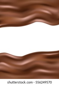 Wavy Chocolate Background Over White Background Stock Vector (Royalty ...