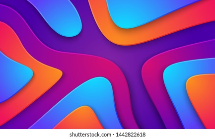 Wavy Colorful Background 3d Style Modern Stock Vector (Royalty Free ...