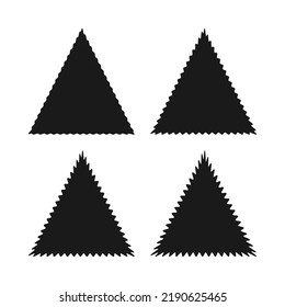 Wavy Edge Triangle Shapes Icon Set Stock Vector (Royalty Free ...