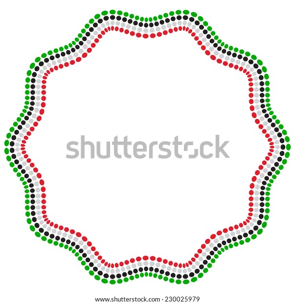 Wavy Graphic Border Uae Flag Colors Stock Vector (Royalty Free) 230025979