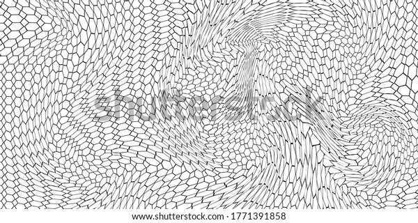 Wavy Hexagon Pattern Modern White Background Stock Vector (Royalty Free ...
