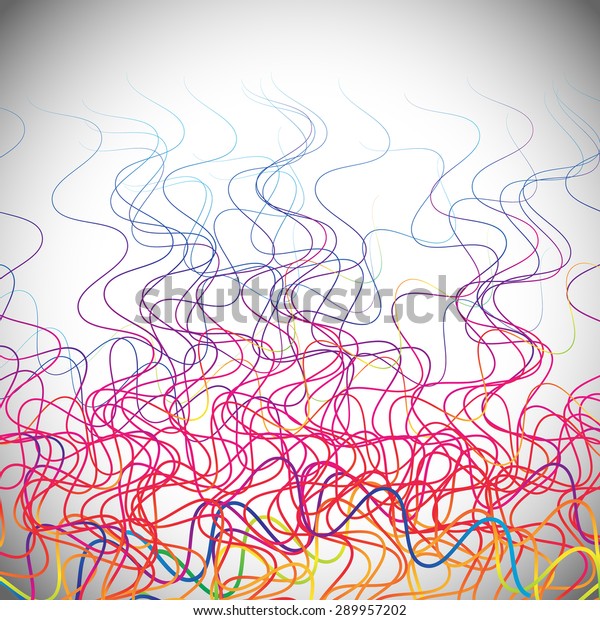 Wavy Lines Abstract Artistic Illustration Spectrum Stock Vector ...