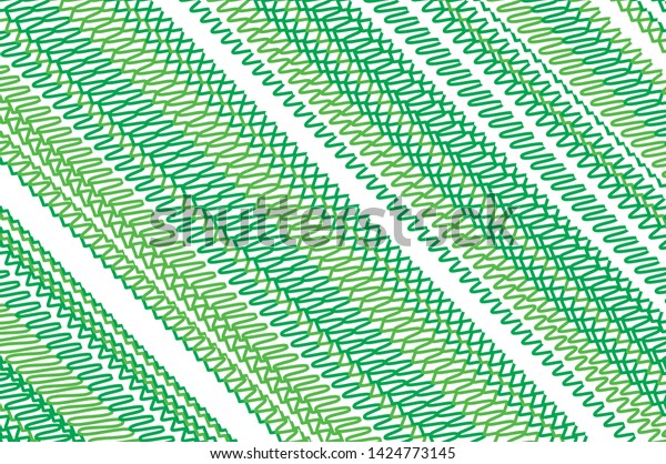 Wavy Lines Green Doodles Vector Illustration Stock Vector (Royalty Free ...
