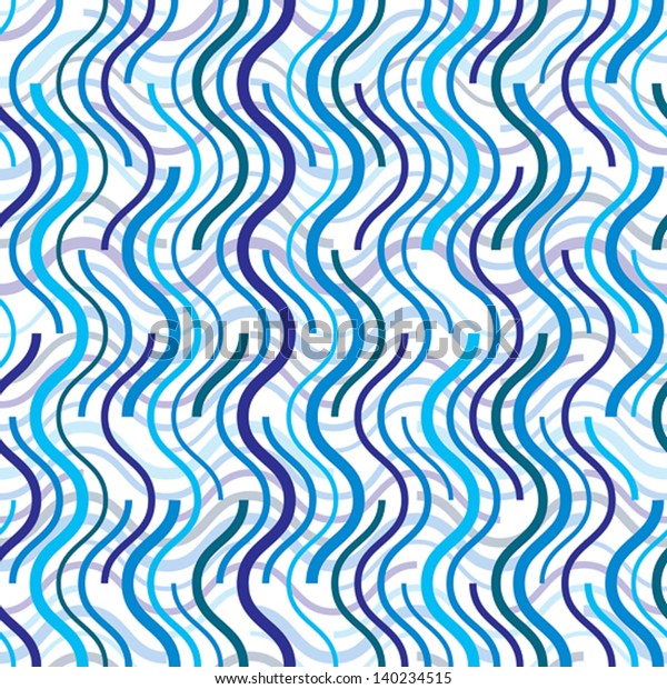 Wavy Lines Water Seamless Pattern Geometric Stock Vector (Royalty Free ...