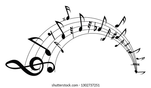 240 Wavy music staff Stock Illustrations, Images & Vectors | Shutterstock