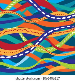 Wavy Ribbon Design Stock Vector (Royalty Free) 1068406217 | Shutterstock