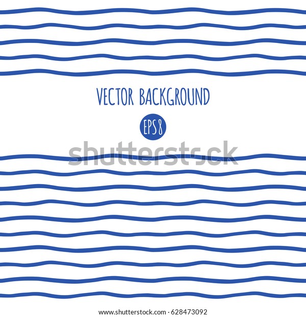 Wavy Sailor Stripes Streaks Pinstripes Bars Stock Vector (Royalty Free ...