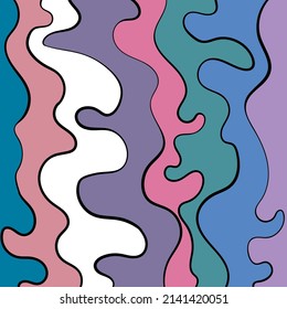 Wavy Vertical Layers Fill Space Forming Stock Vector (Royalty Free ...