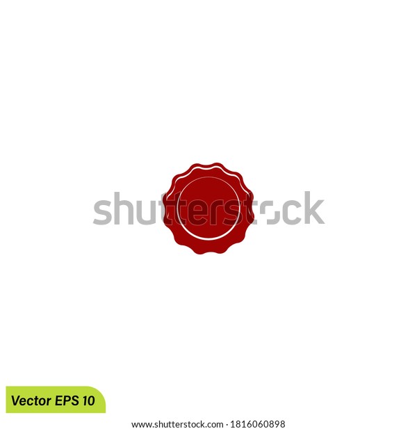 Wax Stamp Icon Logo Template Design Stock Vector (Royalty Free ...