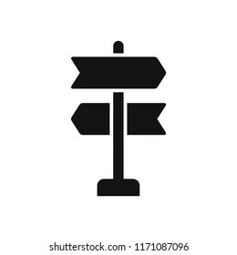 Way Direction Icon Vector Illustration Stock Vector (Royalty Free ...