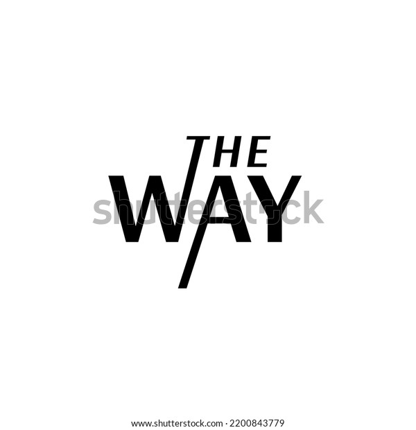 Way Typography Logo Design Way Word Stock Vector (Royalty Free ...