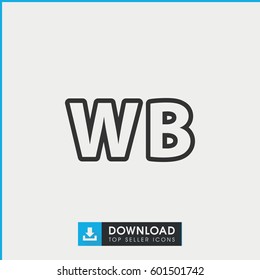 Wb Icon Simple Outline Wb Vector Stock Vector (Royalty Free) 601501742 ...